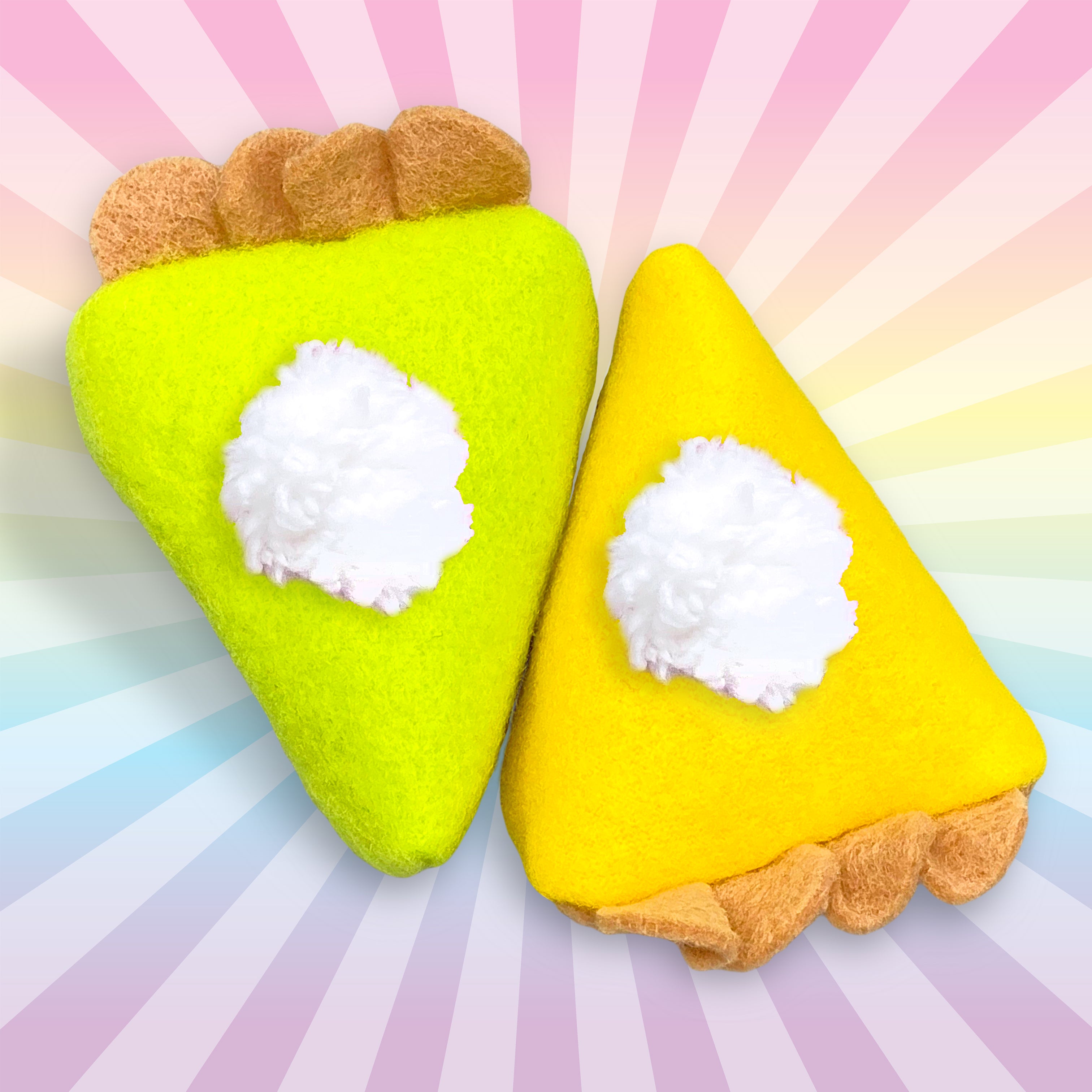 Lemon Purringue & Key Lime Pie Cat Toy Twin Pack – Crochet Kitty