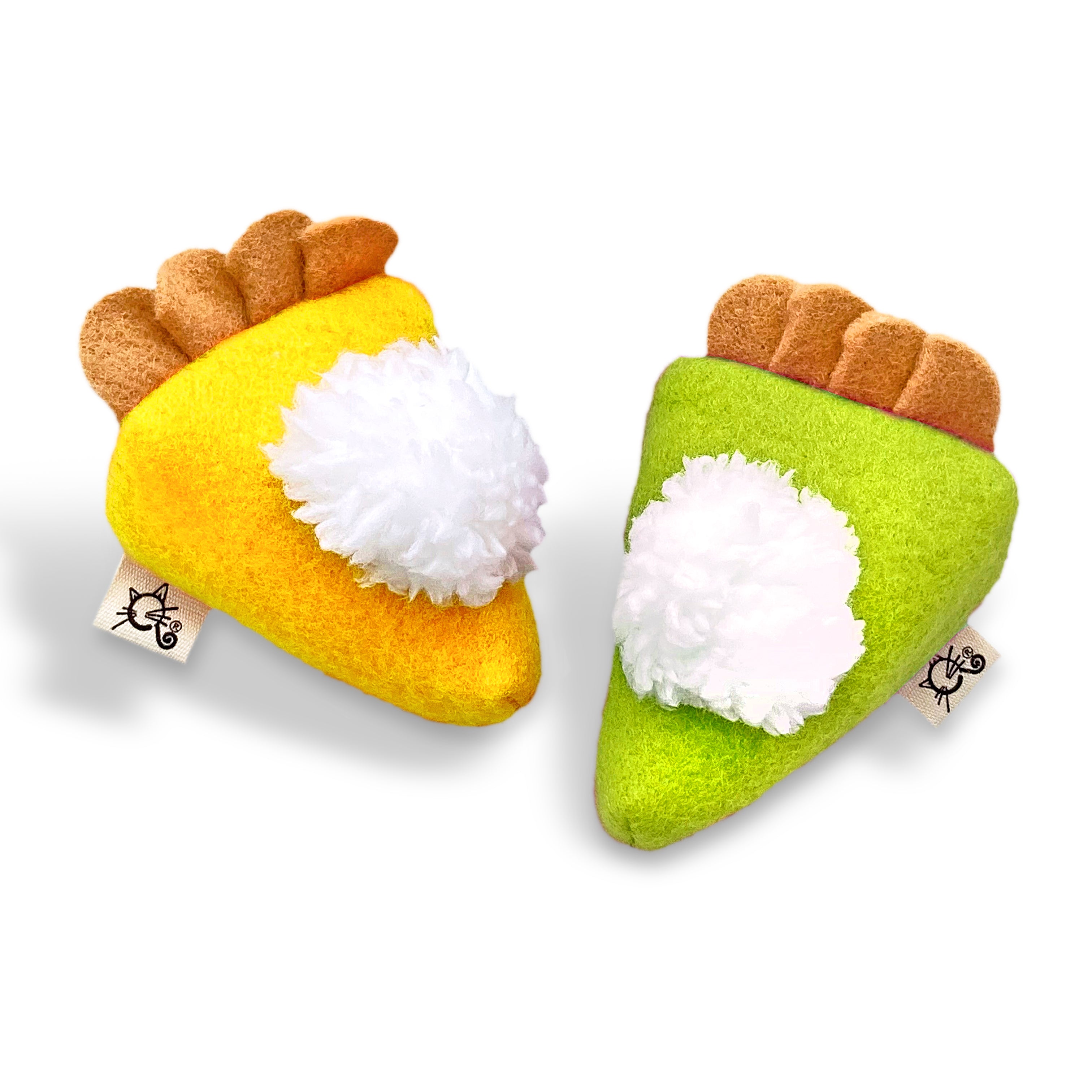 Lemon Purringue & Key Lime Pie Cat Toy Twin Pack – Crochet Kitty